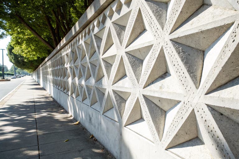 Concrete Wall White Cement Geometric Form Shade Shadow Stock ...