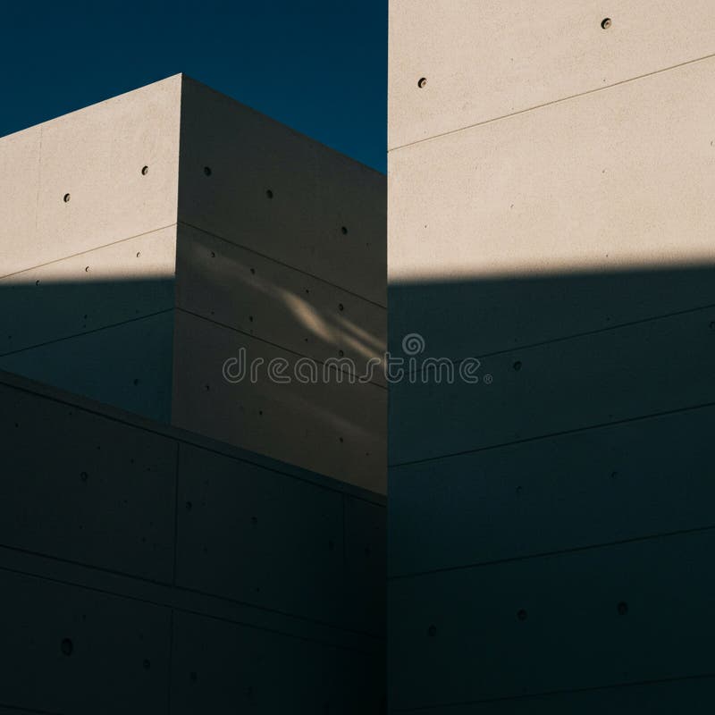 Concrete Walls Intersect, Casting Sharp Geometric Shadows. the Surface ...
