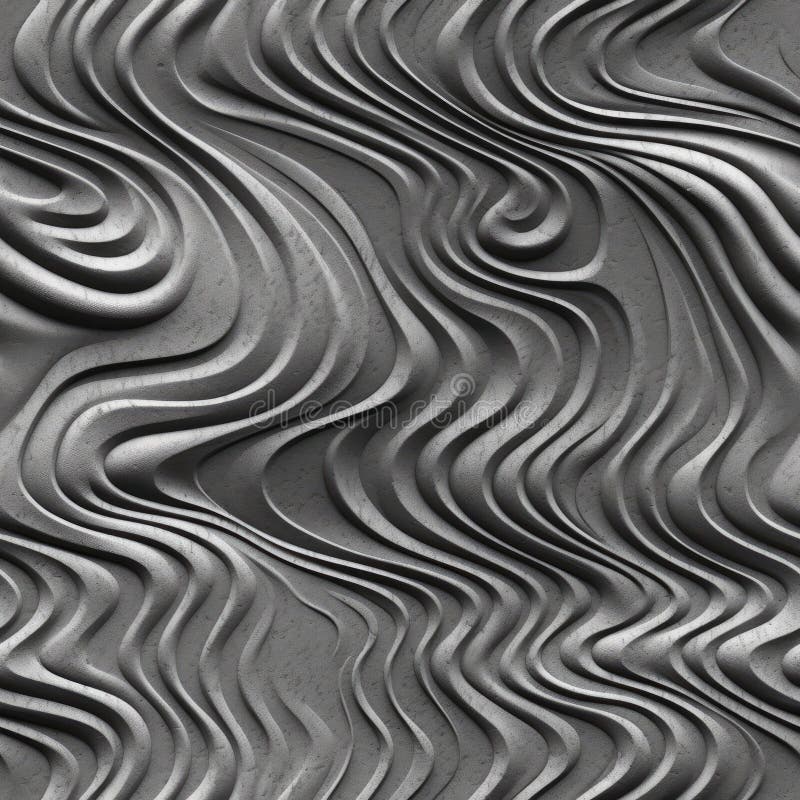 Concrete with Wavy, Fluid Pattern. Infinite, Seamless Backgrounds ...