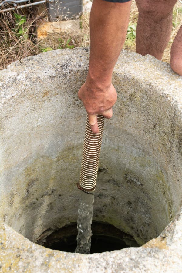Concrete well stock photo. Image of summer, shortage - 123531536