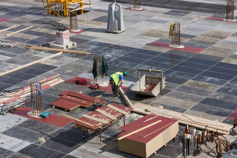 Workers on falsework stock photo. Image of construction - 2318566
