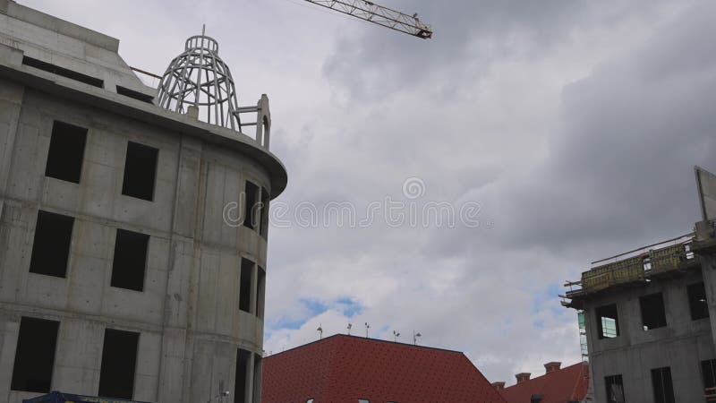 Construction Site pan stock video. Video of buildings - 254094923