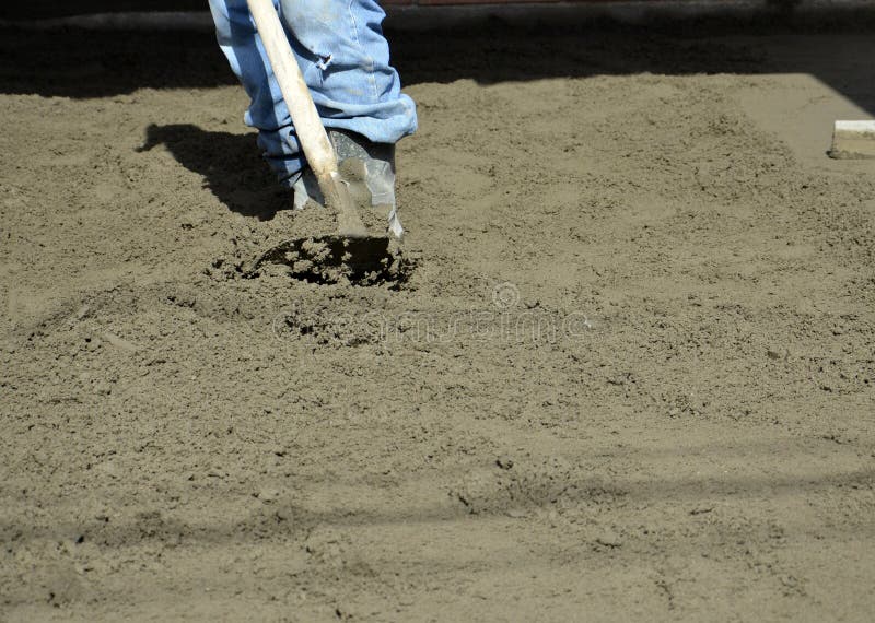 Concreting the floor stock image. Image of activity, male - 40990103