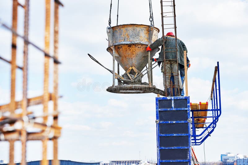 Concreting works stock photo. Image of concrete, concreting - 55429372