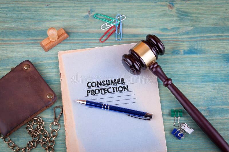 Consumer Rights Protection Concept. Chalkboard on a Wooden Background ...