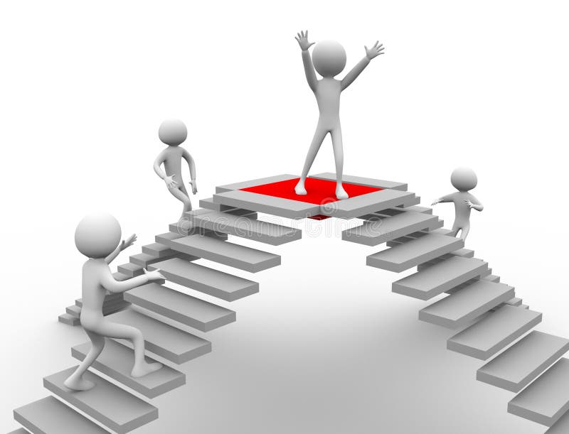 Concurrentie voor succes stock illustratie. Illustration of klimmen ...