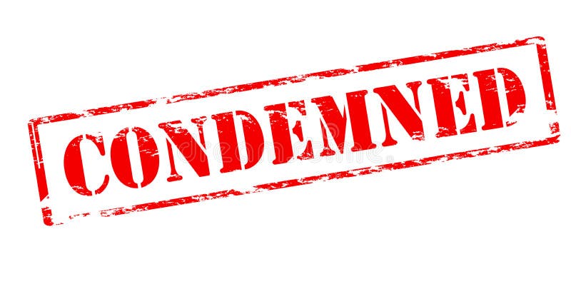 Condemned Red Rubber Stamp Isolated on White. Stock Vector ...