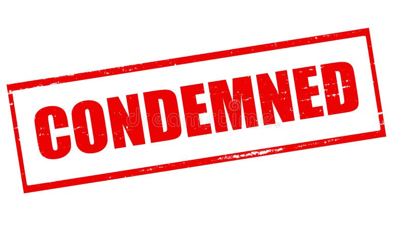 Condemned stock illustration. Illustration of word, grungy - 108749031