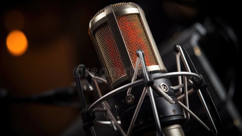A Condencer Mic for Studio Recording Voice. Microphone Stock ...