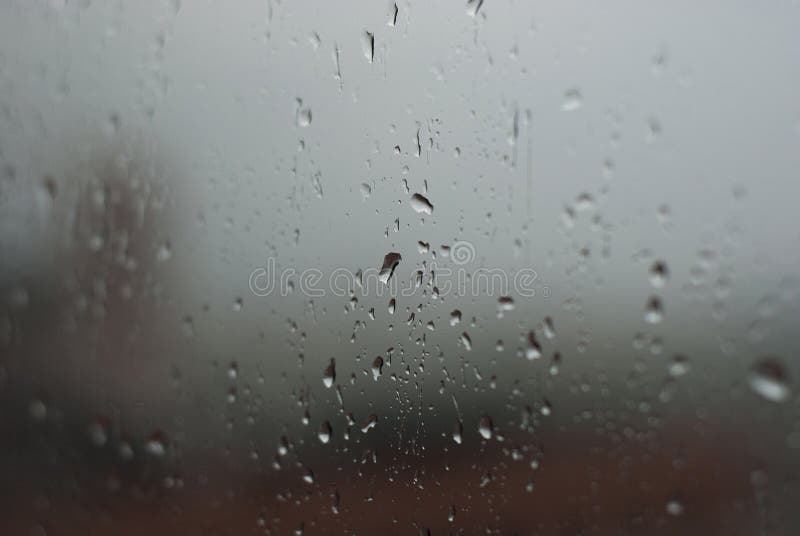 Condensate. Rain is Dripping on the Window Stock Image - Image of glass ...