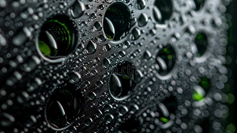 The Condensation Forming on the Outside of a Wine Cooler Indicating Its ...