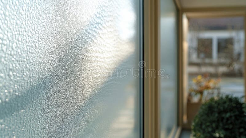 Condensation Forming Patterns on a Window Pane Stock Illustration ...