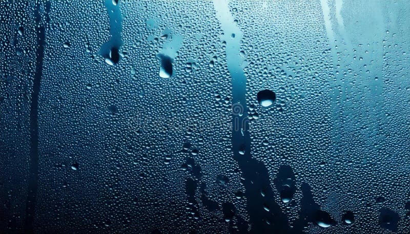 Condensation on Glass: a Close-up of Water Droplets, Stock Image ...