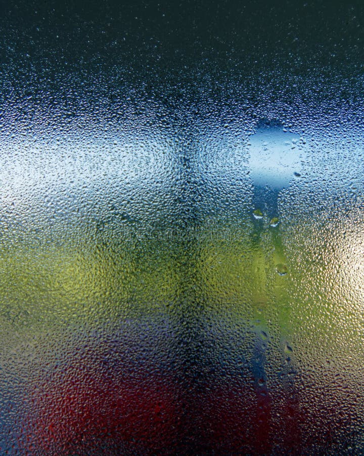 Condensation on the Inside of a Window in a Cold Damp House Stock Photo ...