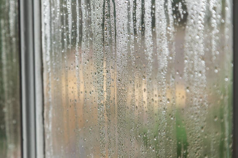 Condensation on a Window stock photo. Image of surface - 218956184
