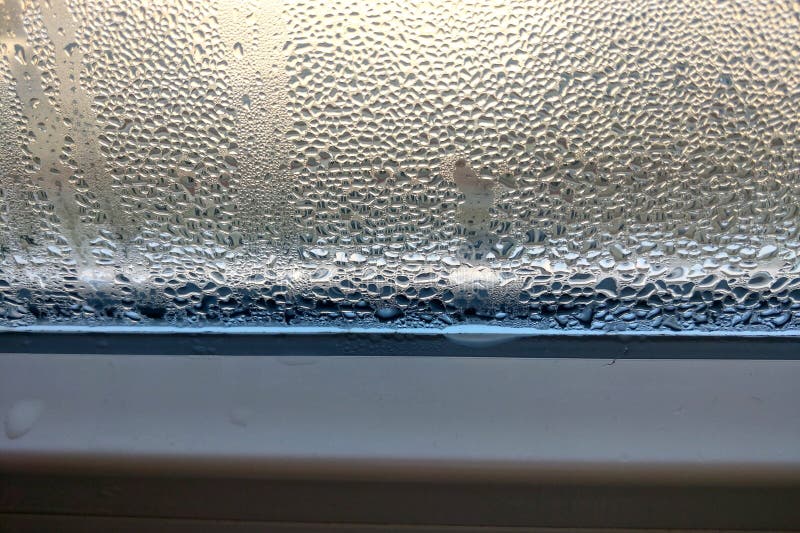 Condensation on Window Surface Illustrating Temperature Difference and ...