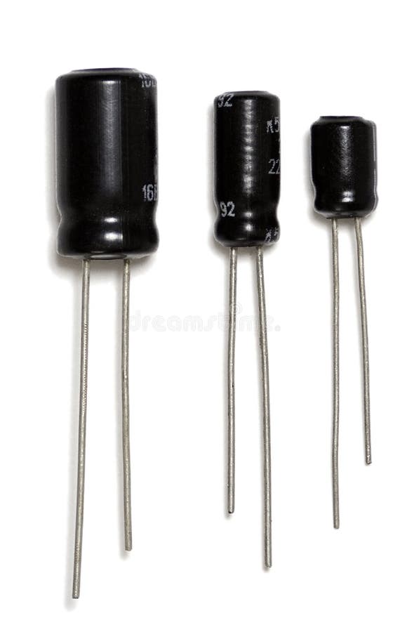 Ceramische Condensator Op Witte Achtergrond, Macroschot Stock Foto ...