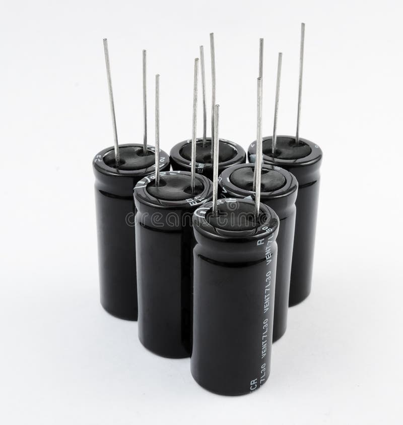 Condensatori. Elettrolitico Immagine Stock - Immagine di elettricità ...