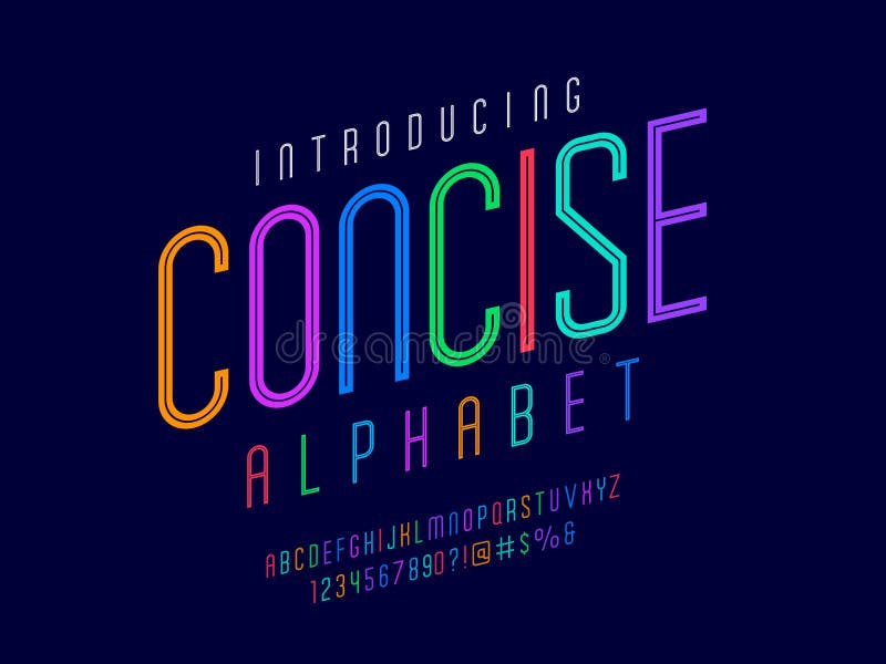 Condensed font stock vector. Illustration of decoration - 260061273