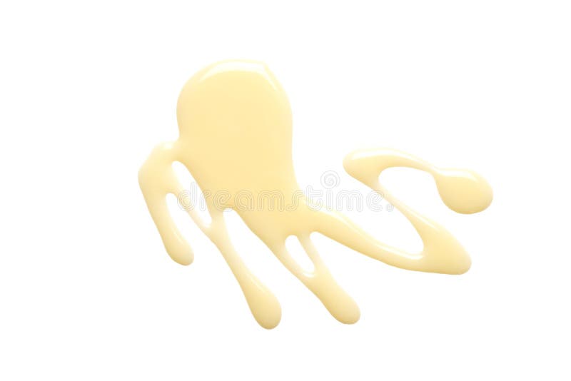 Pouring Condensed Milk Isolated On White Background Stock Image - Image ...