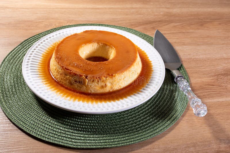 Condensed Milk Pudding with Caramelized Sauce Stock Image - Image of ...