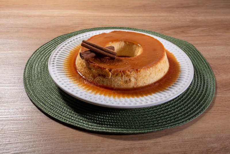 Condensed Milk Pudding with Caramelized Sauce Stock Photo - Image of ...