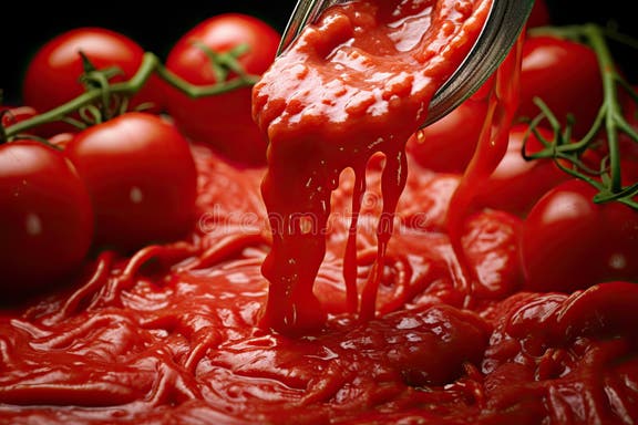 Product Made from Condensed Tomatoes of Different Varieties. Stock ...