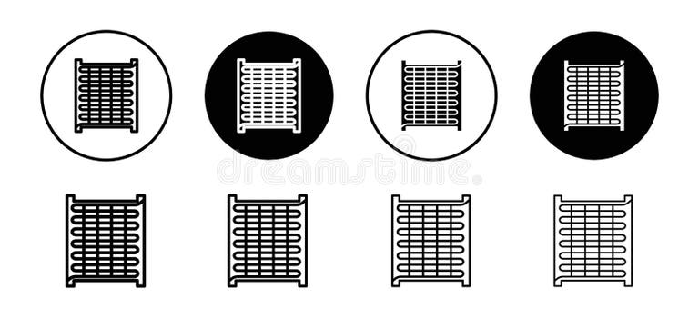 Condenser Coil Vector Icon Set Collection. Condenser Coil Outline Flat ...