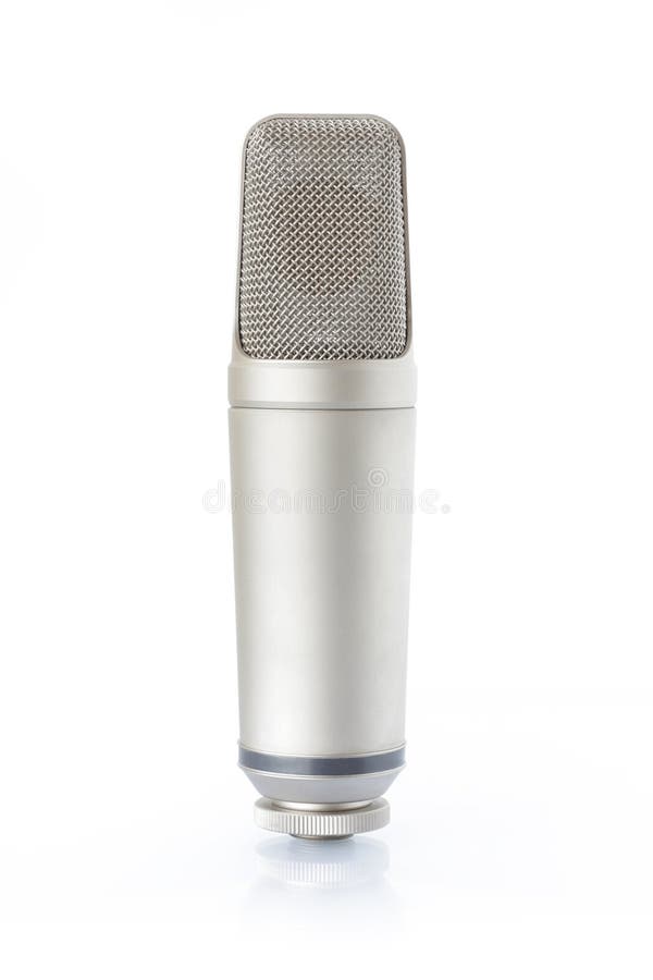 Condenser Microphone - Back and Front View Stock Image - Image of ...
