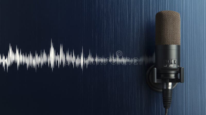 A Condenser Microphone Captures Sound Artfully Stock Illustration ...