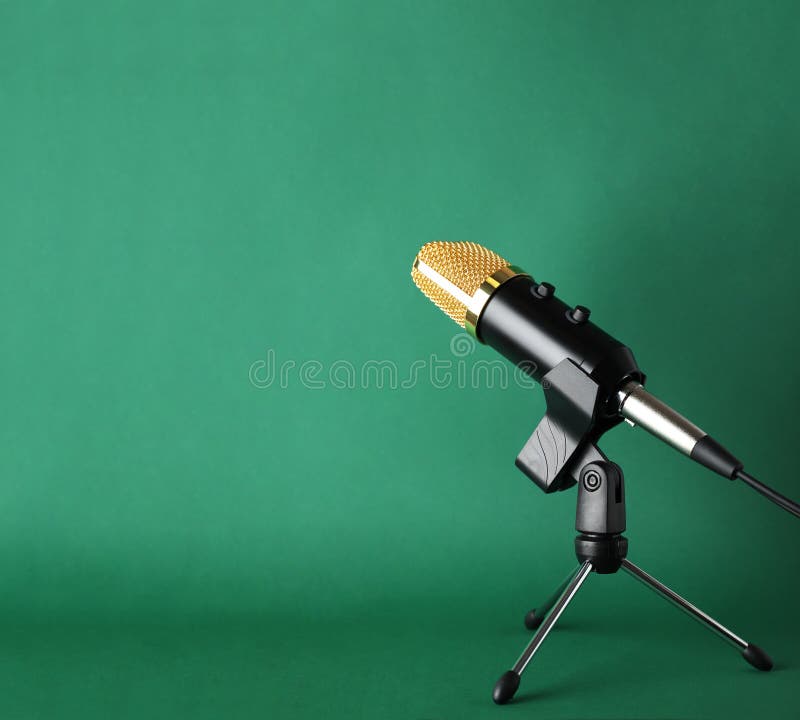 Condenser Microphone On Color Background Stock Image - Image of award ...