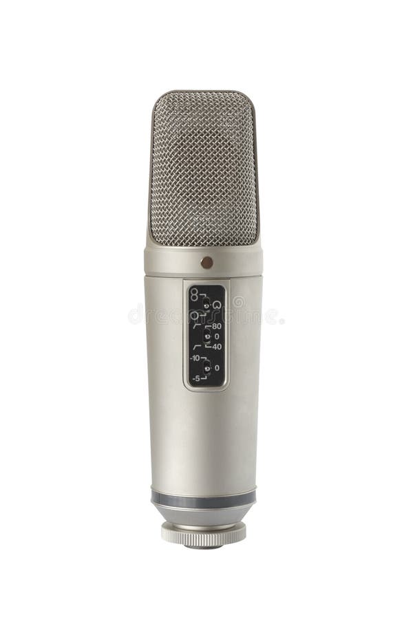 Condenser Microphone - Front View Stock Photo - Image of membrane ...