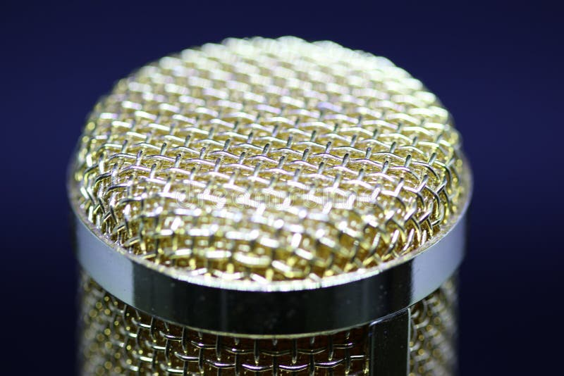Condenser Microphone with Gold Accents Stock Photo - Image of gold ...