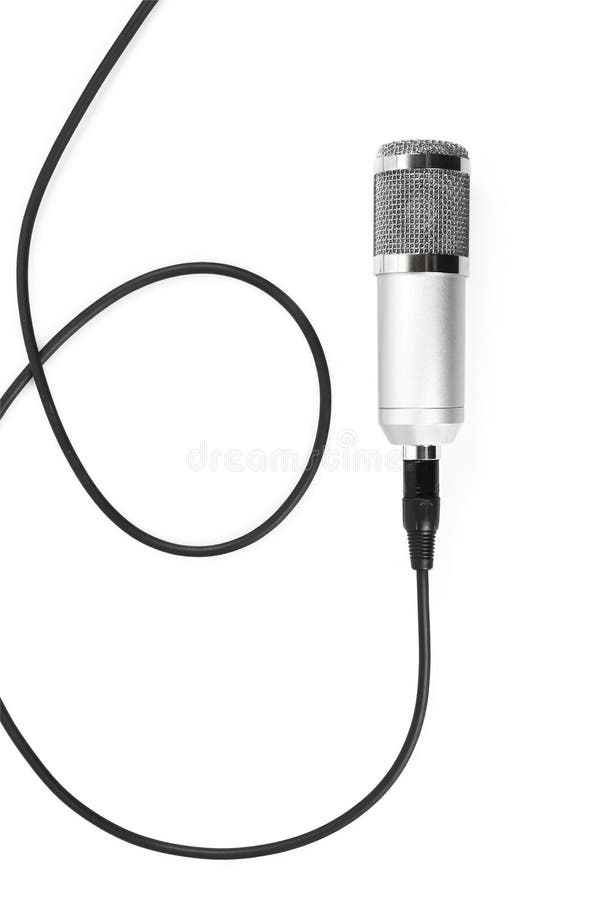 Condenser Microphone Isolated on White Background Stock Photo - Image ...