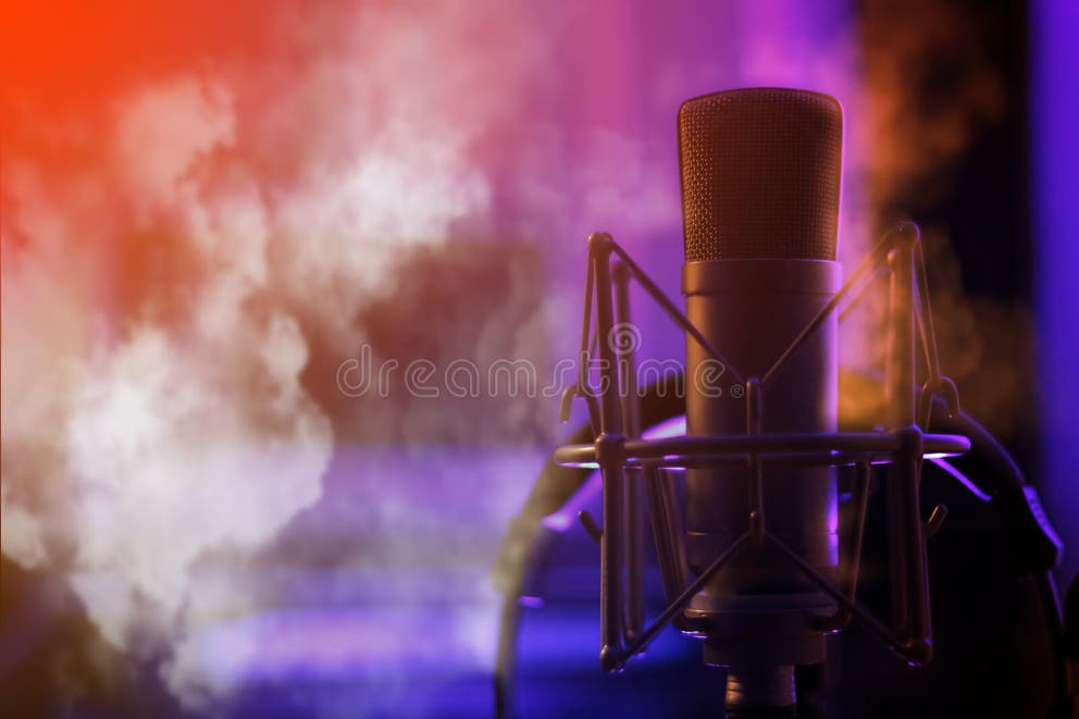 Condenser Microphone There is Smoke from Heavy Use.Microphone ...