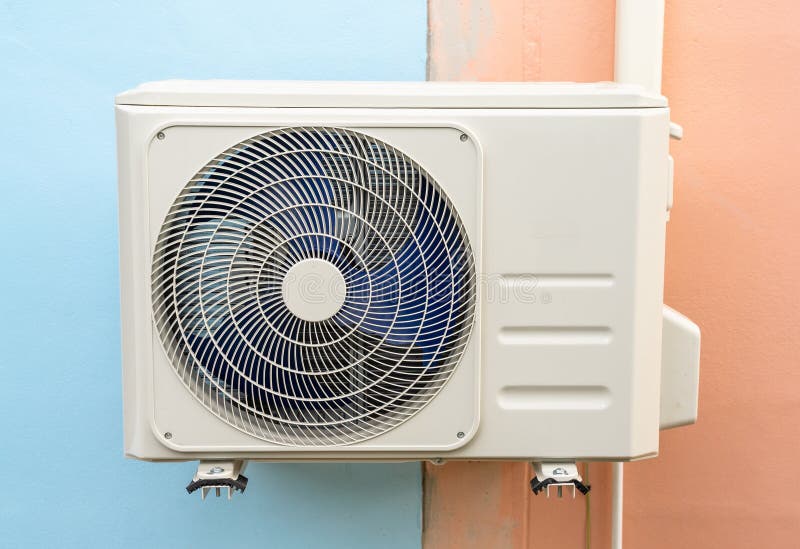 Condensing Unit of Air Conditioning Systems Stock Image - Image of ...
