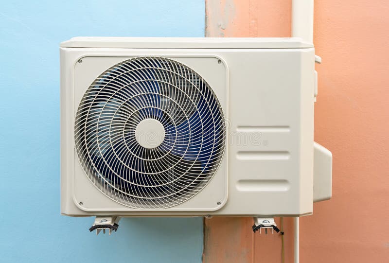 Condensing Unit of Air Conditioning Systems Stock Photo - Image of ...