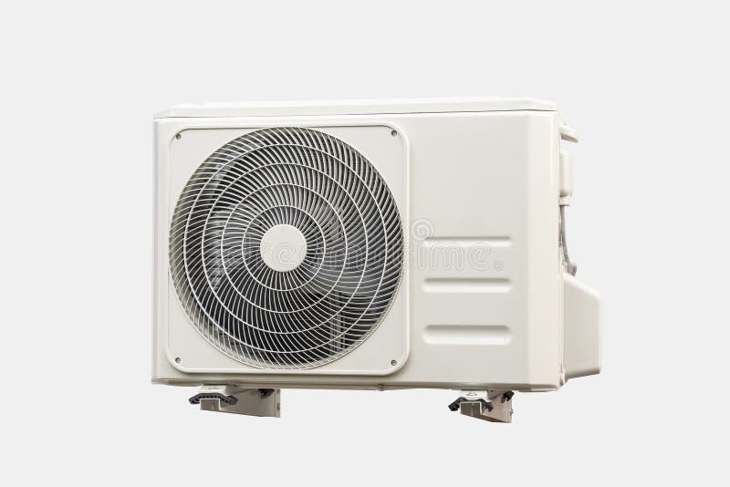 Condensing Unit of Air Conditioning Systems Isolated on White with ...