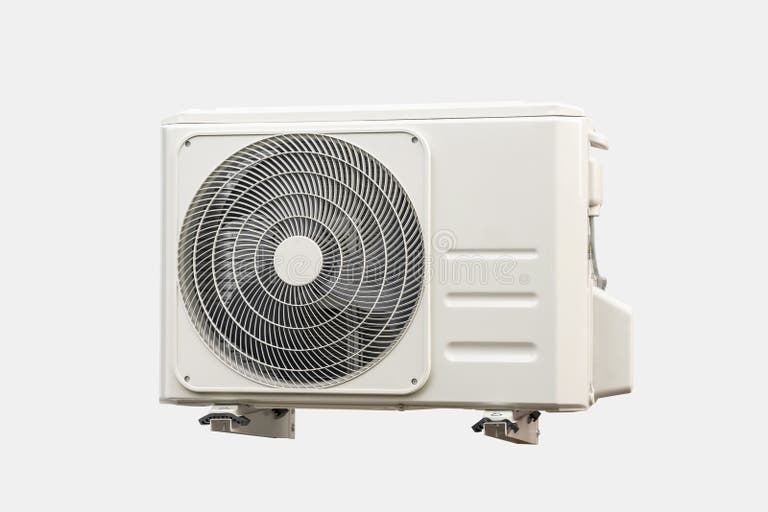 Condensing Unit of Air Conditioning Systems Isolated on White with ...