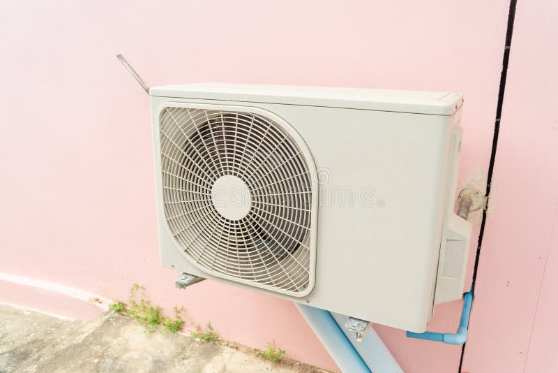 Condensing Unit of Air Conditioning Systems Stock Photo - Image of ...