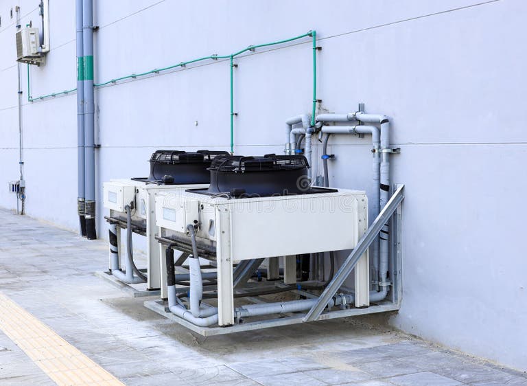 Condensing Units of Air Conditioning Systems, Condensing Unit Installed ...