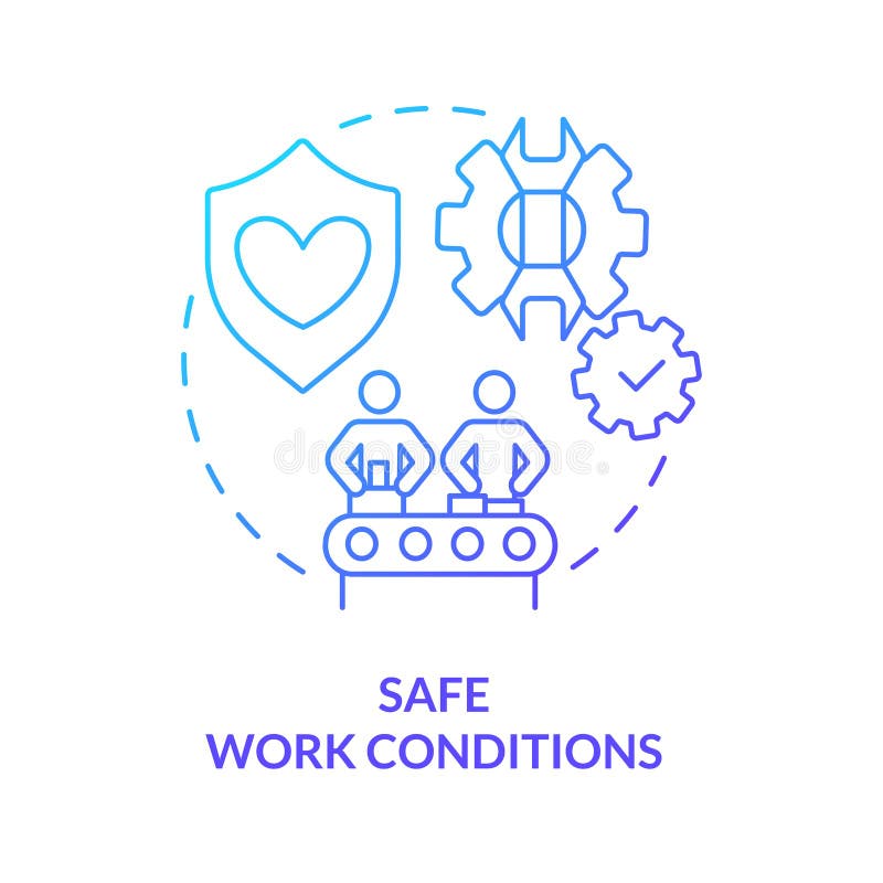 Condiciones De Trabajo Seguras Icono De Concepto De Gradiente Azul ... Condiciones De Trabajo Seguras Icono De Concepto De Gradiente Azul ...