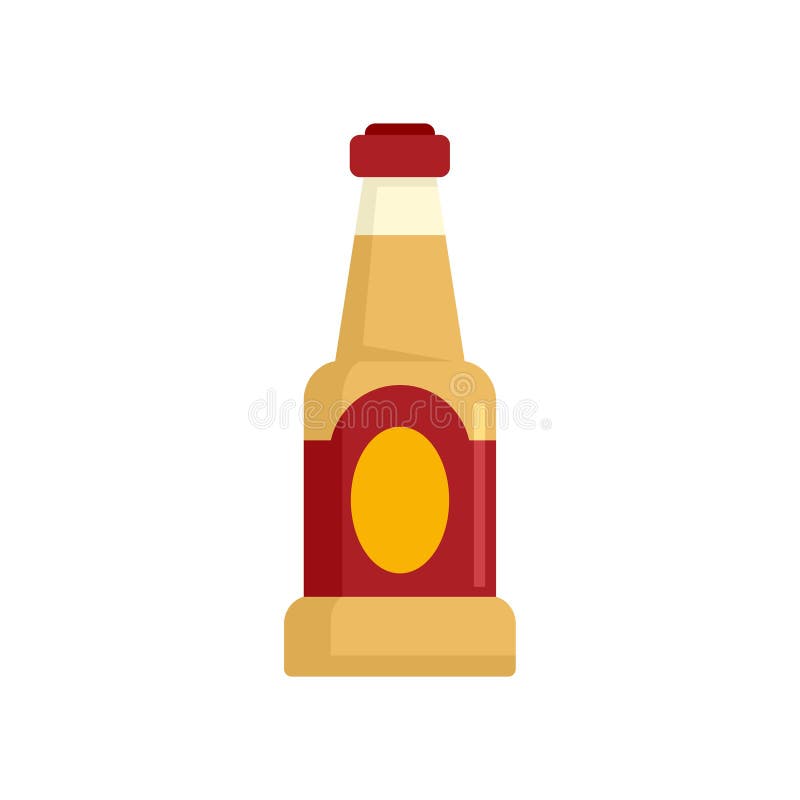 Condiment Bottle Icon Flat Isolated Vector Stock Vector - Illustration ...
