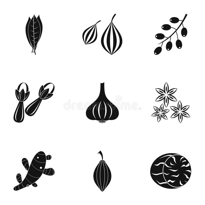 Condiment Icon Set, Simple Style Stock Vector - Illustration of food ... Condiment Icon Set, Simple Style Stock Vector - Illustration of food ...