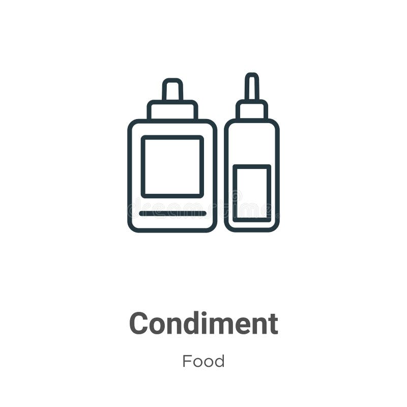 Condiment Outline Vector Icon. Thin Line Black Condiment Icon, Flat ...