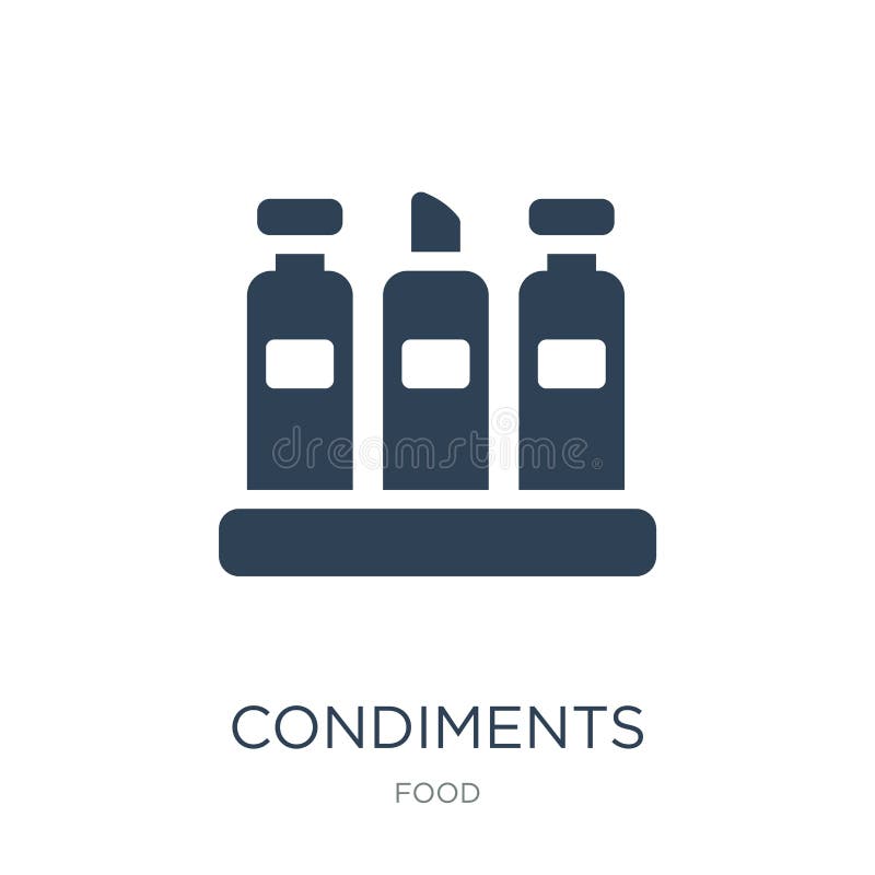 Condiments Icon in Trendy Design Style. Condiments Icon Isolated on ...