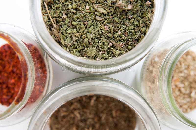 Condiments jars detail stock photo. Image of shape, arranged - 55304742