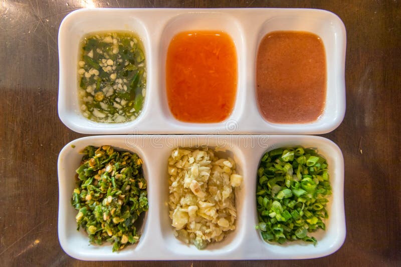Condiments seasoning set stock image. Image of asian - 107937857