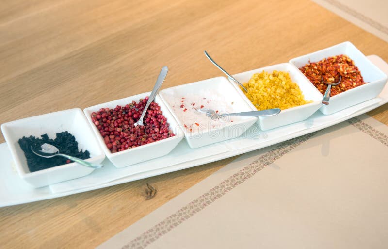 Condiments set stock image. Image of bowls, condiments - 42825163