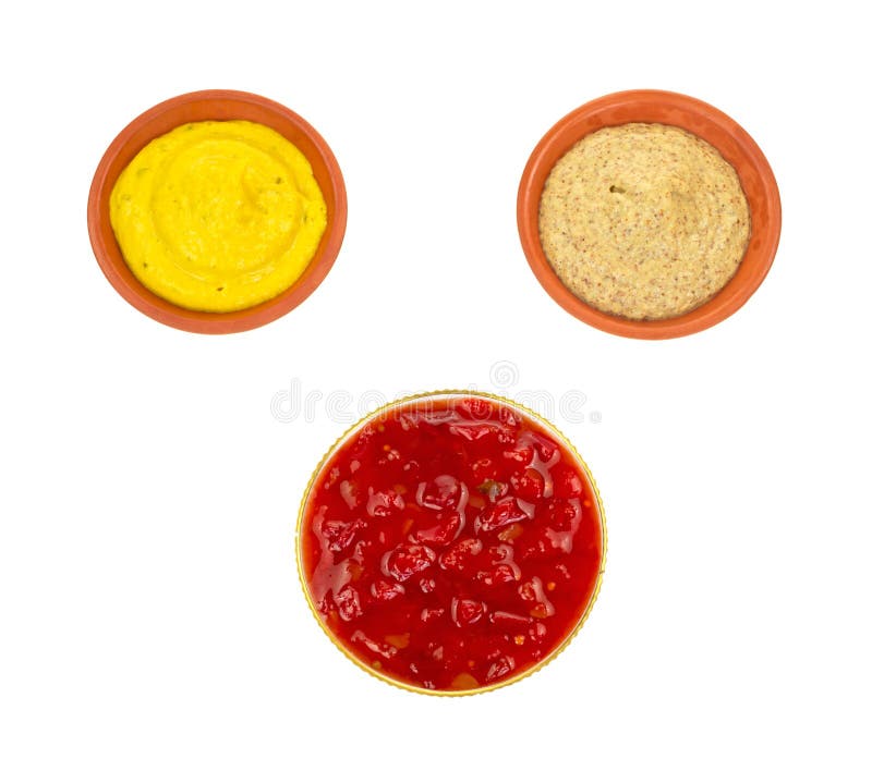 Condiments in small dishes stock image. Image of food - 25423163